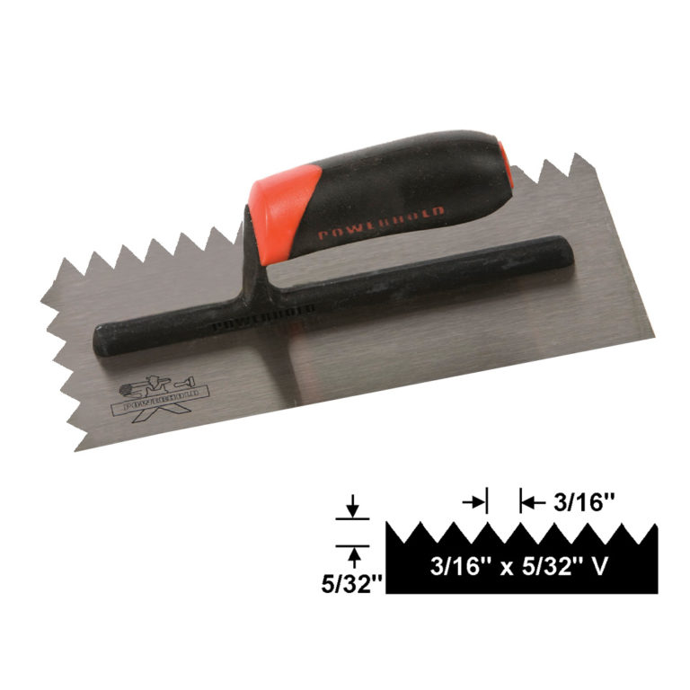 3/16" X 5/32" V Notch | Trowels | Powerhold